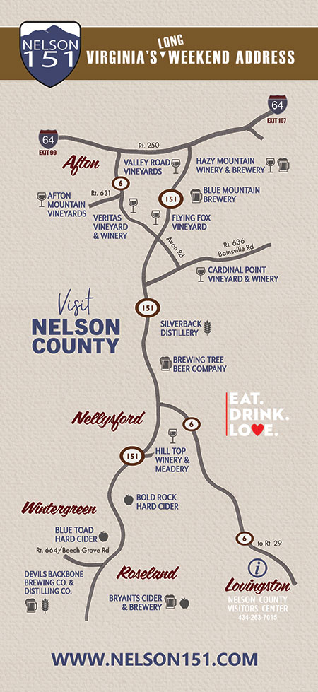 Virginia Craft Beverage Trail: 7 Wineries, 5 Breweries, 3 Cideries and 2 Distilleries